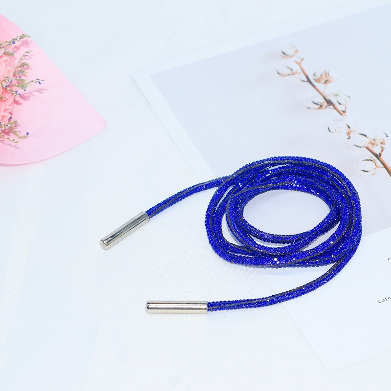 2pcs 4mm Glitter Rhinestone Shoe Laces Hoodie String Replacement ...