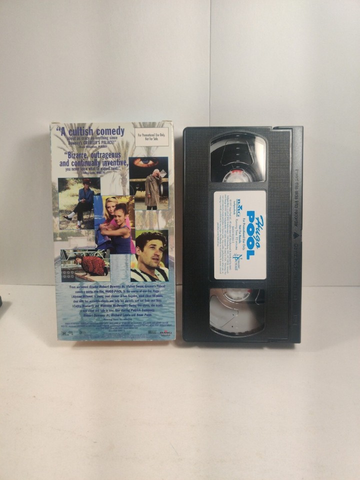 Hugo Pool 1997 VHS promo screener tape Alyssa Milano Robert Downey Jr ...