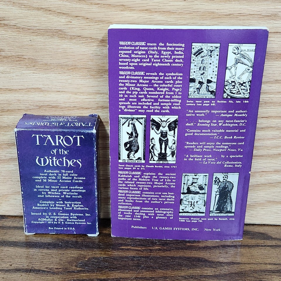Vintage 1974 Tarot of the Witches Tarot Card Deck AG Muller & Tarot Classic Book | eBay