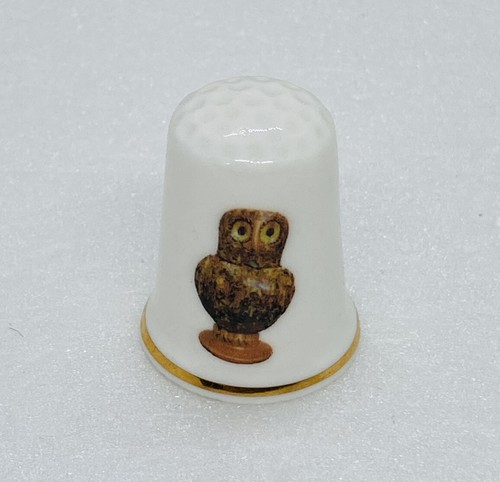 Vintage The Potteries Museum Art Gallery Ceramic Thimble Owl Design ...