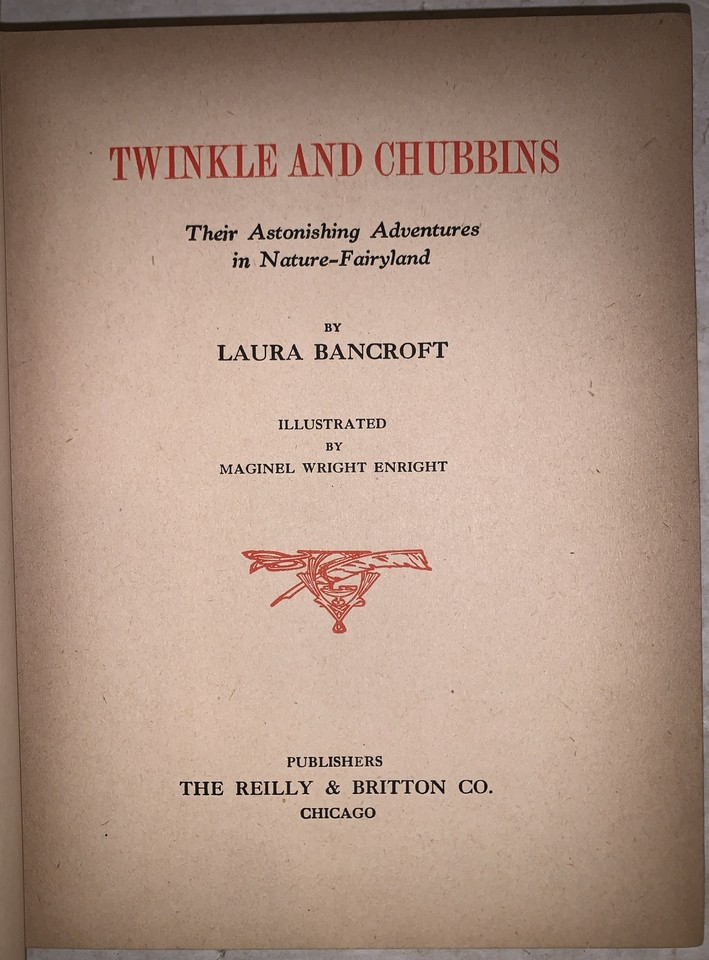 1911, 1st, TWINKLE AND CHUBBINS, by L FRANK BAUM, ADVENTURES IN NATURE FAIRYLAND | eBay