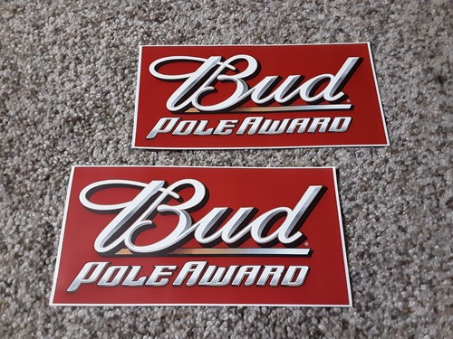 Lot of 2 Vintage Nascar BUD Pole Award Racing Decals Stickers Nascar ...