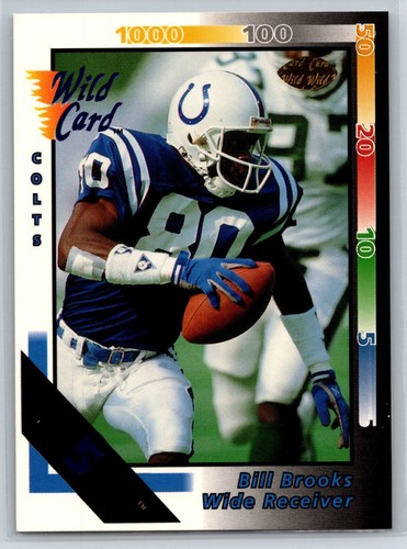 1992 Wild Card Bill Brooks 5 Stripe Parallel Indianapolis Colts #280 | eBay