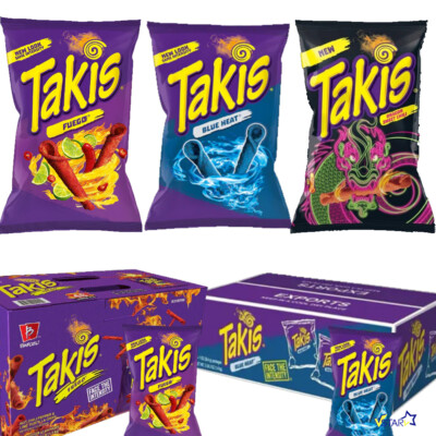 Takis Dragon Sweet Chilli , Blue Heat , Fuego Mixed Collection Choose ...