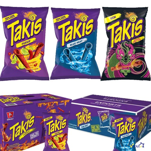 Takis Dragon Sweet Chilli , Blue Heat , Fuego Mixed Collection Choose ...