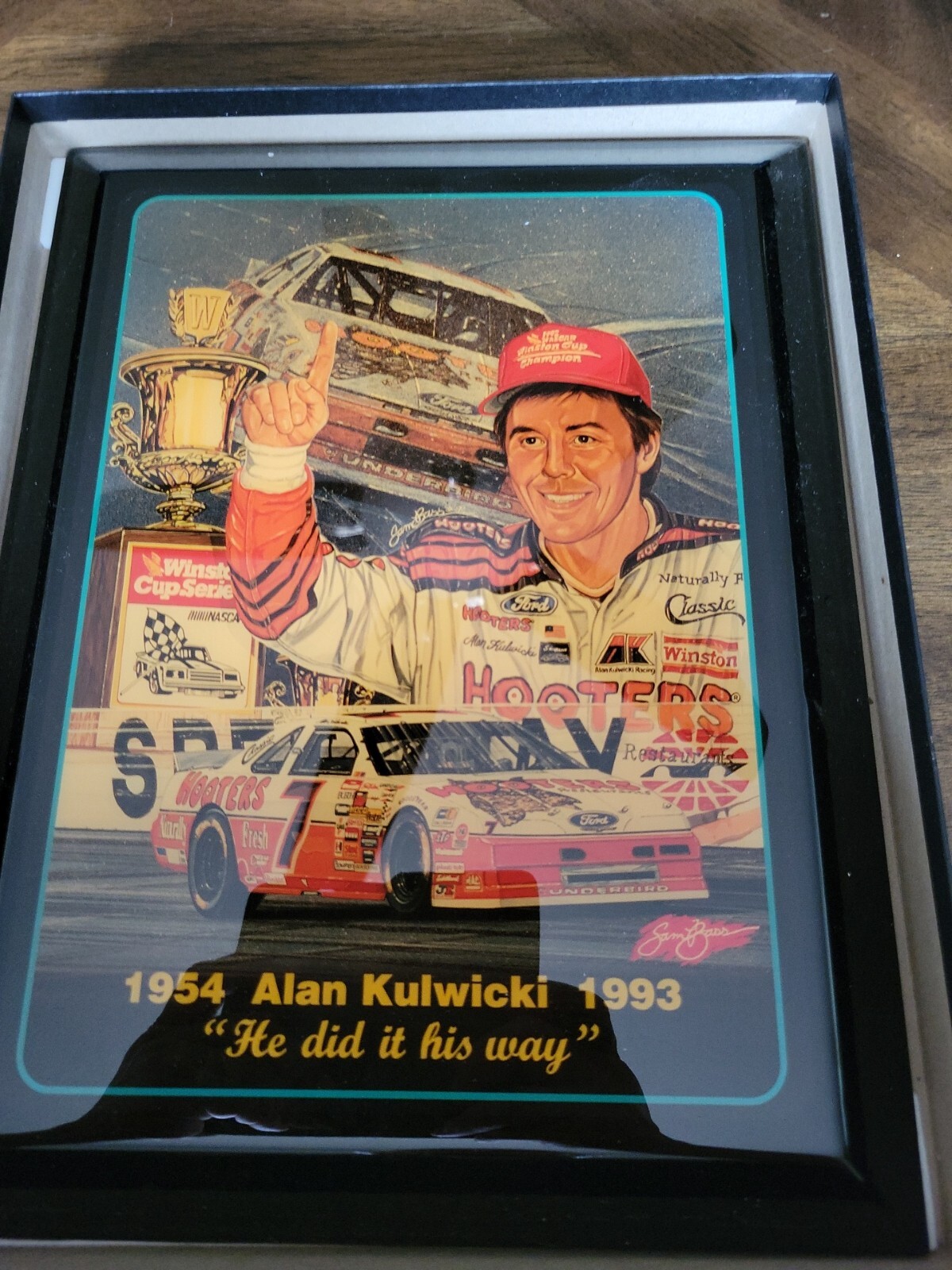 VTG Alan Kulwicki 1954-1993 Tribute Plaque "He Did It His Way" By, Sam ...