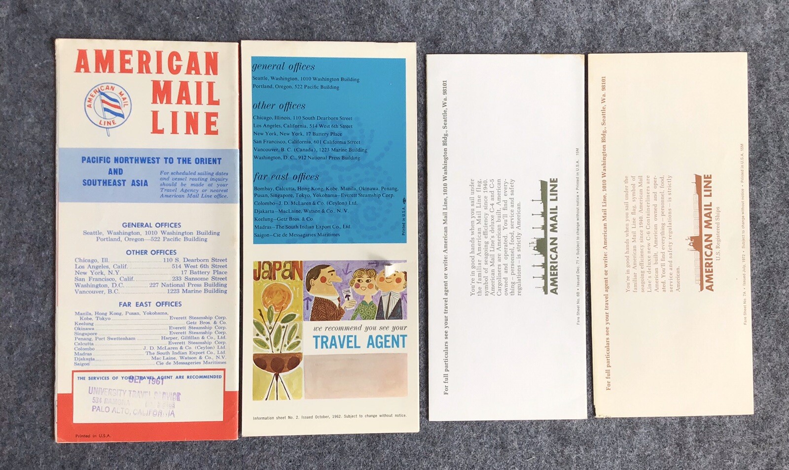 1960s American Mail Line Pacific Northwest Orient Southeast Asia ...