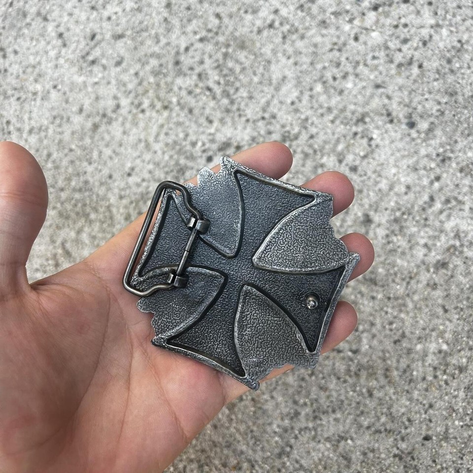 Skull Iron cross belt buckle | eBay