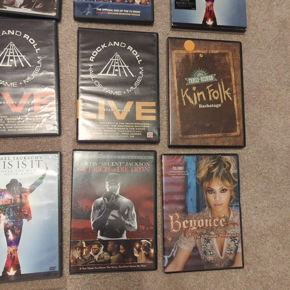 Mixed Lot Of 23 Music Themed DVDs. Rock, Rap, Pop, And Others | eBay