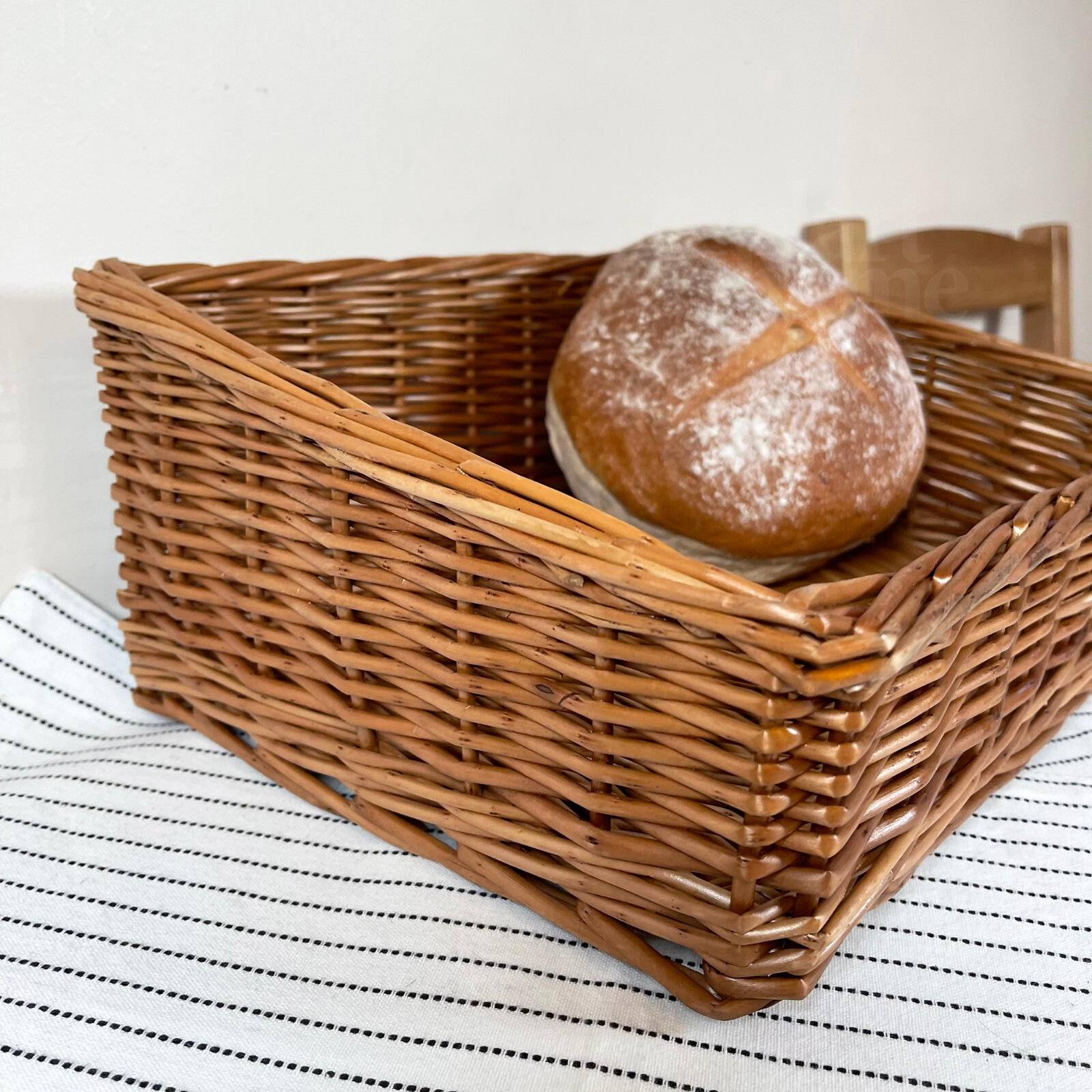 Bread Display Basket Listed Steamed Woven Wicker Wood Sloped Snacks ...