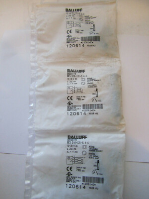 3 X BALLUFF BES 516-131-S4-C BES0178 INDUCTIVE SENSOR NEW UNUSED SEALED ...