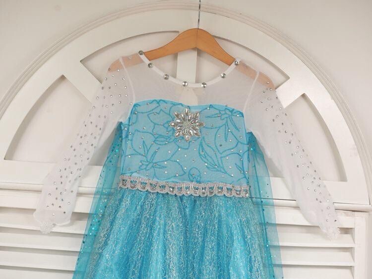Elsa Frozen Princess Queen Dress Up Set Girls Costume US Fast Shipping ...
