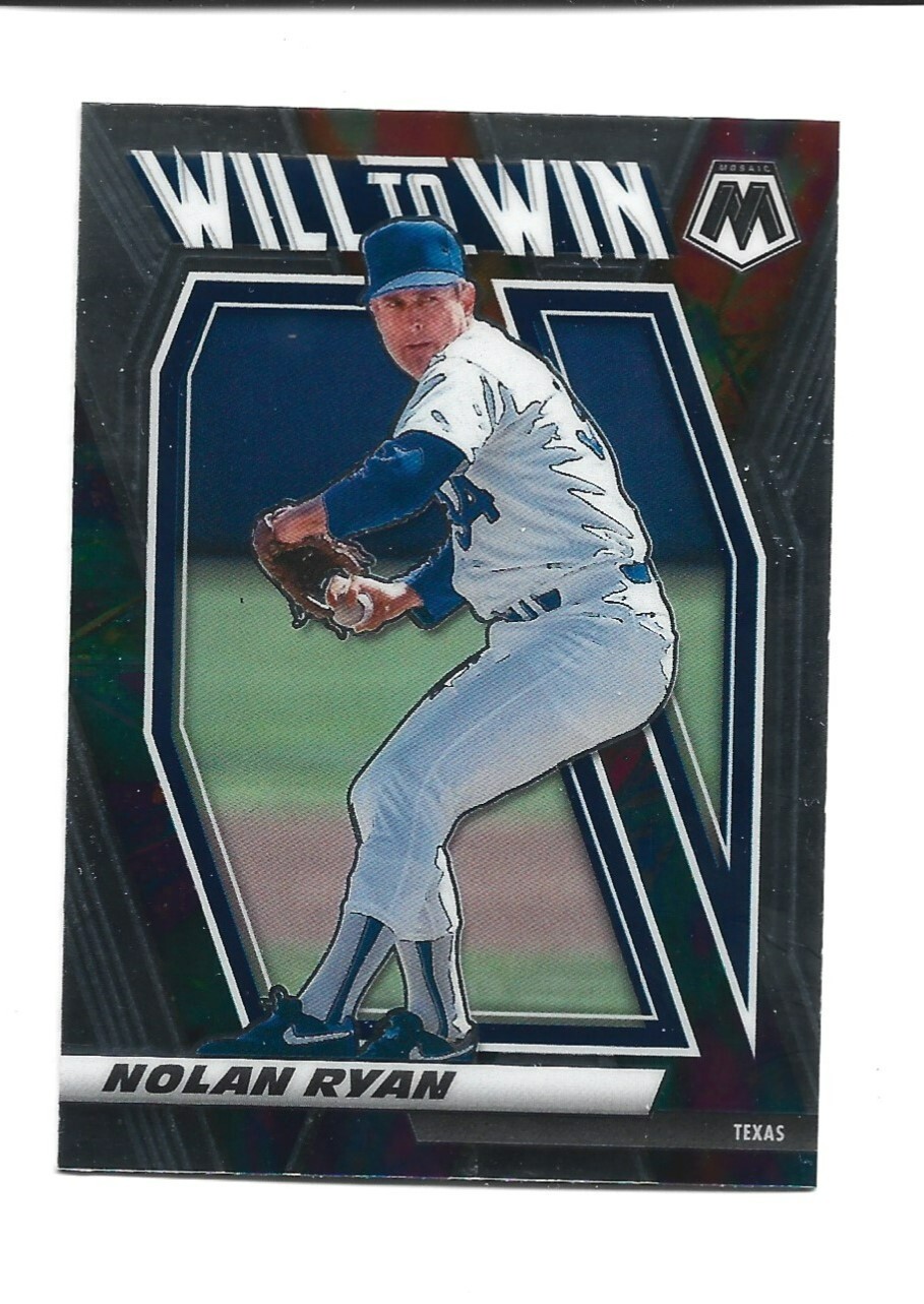 2021 Panini Mosaic Will To Win #WTW9 Nolan Ryan card, Texas Rangers HOF ...