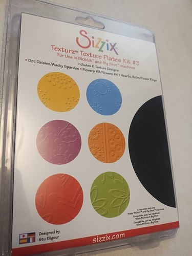 Sizzix Texturz Texture Plates Kit #3 -6 Designs Big Kick & Big Shot ...