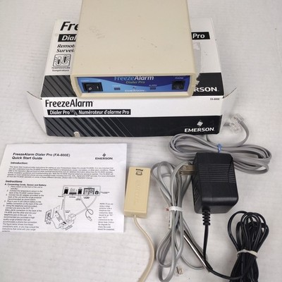 Emerson Freeze Alarm Dialer Pro FA-800E Base Unit In Box w/Cables and ...