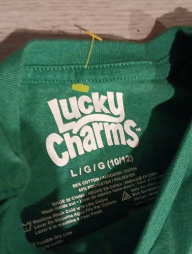 Boys Green lucky charms T-shirt size 10/12 St. Patrick’s Day Magically ...