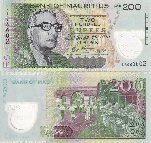Mauritius 200 Rupees 2024/2025 Polymer P W65B NEW UNC | eBay