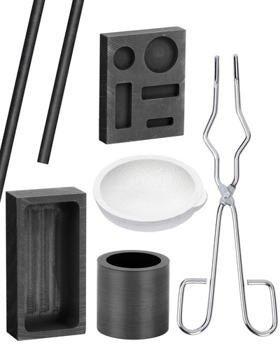 7 Pieces Graphite Torch Melting Casting Kit- 2 Graphite Mold, 2 ...