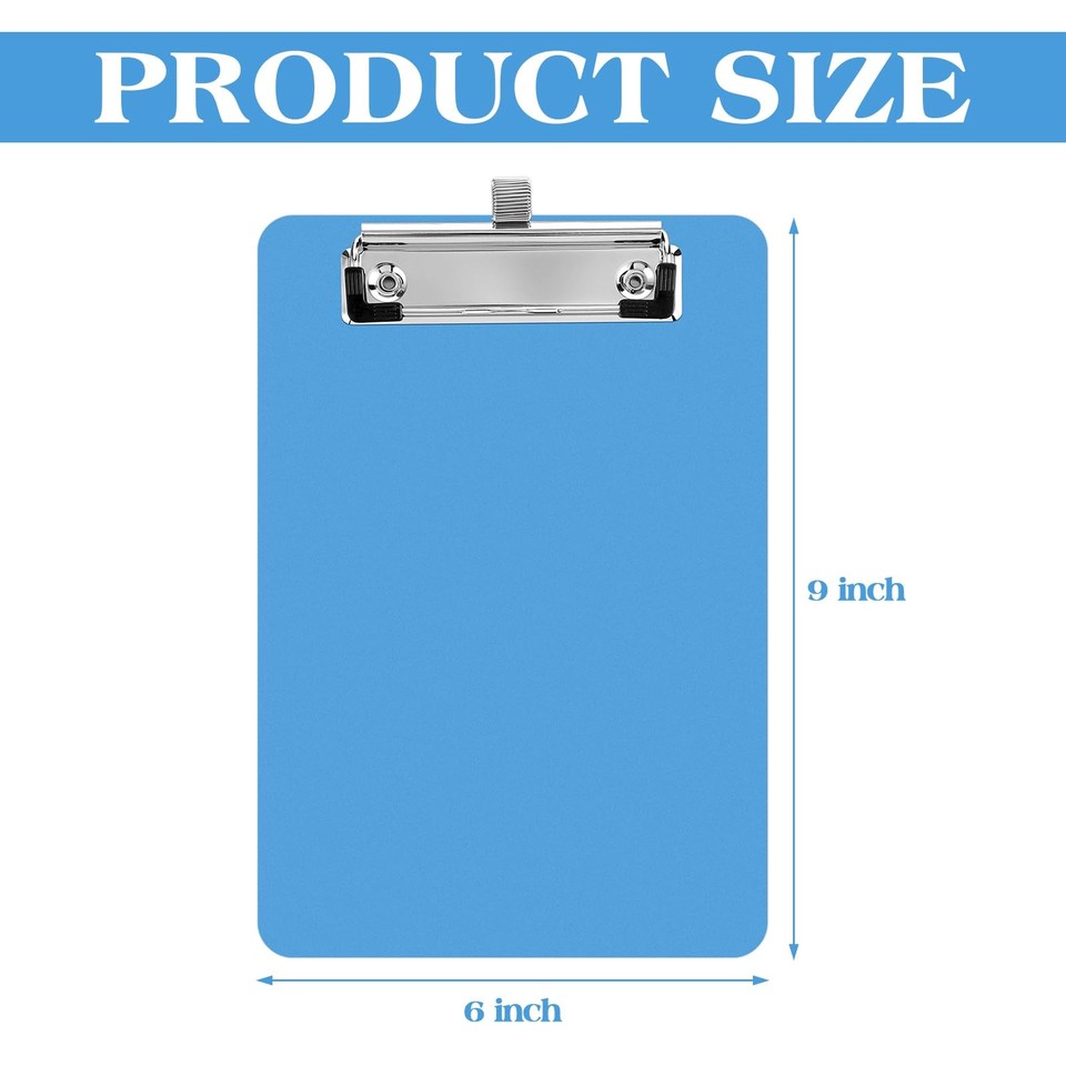 24 Pcs Bulk Mini Clipboards with Pen Holder Clip A5 Memo Clipboard 6x9 ...