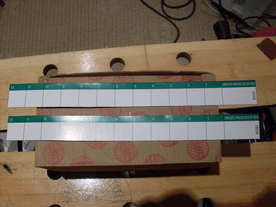 2 X CONSUMER UNIT, FUSE BOARD LABELS, STICKERS, LEGENDS WYLEX LEGRAND ...