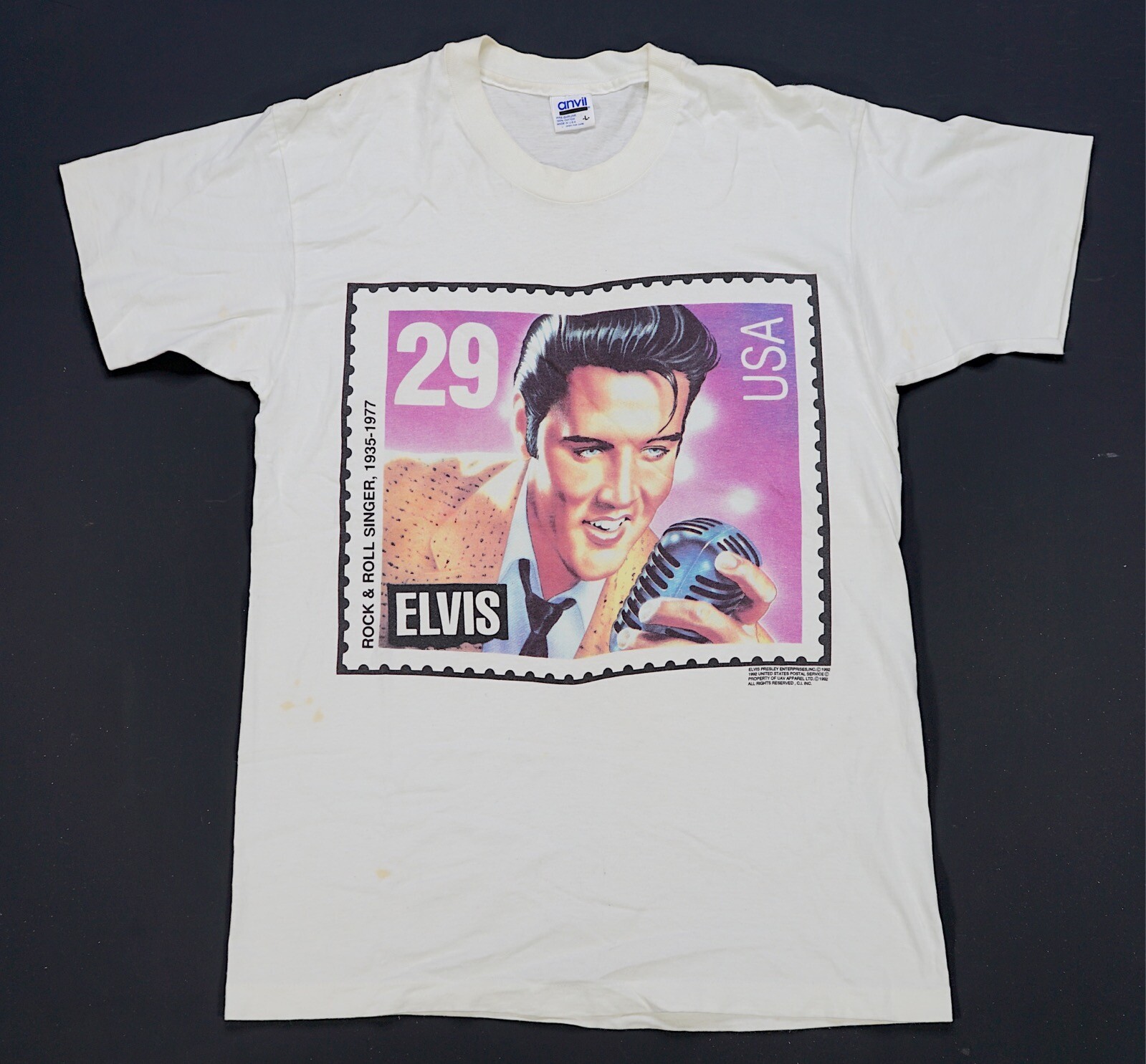 Rare VTG ANVIL Elvis Presley Postage Stamp 1992 US Po… - Gem