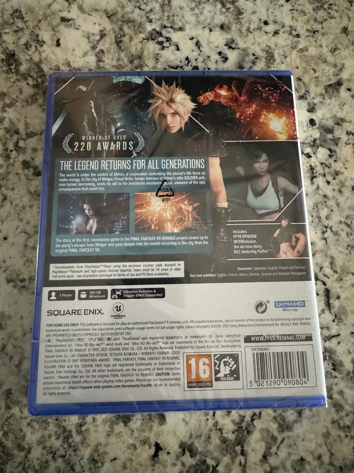 Final Fantasy VII Remake Intergrade PS5 7 PlayStation 5 Open box | eBay