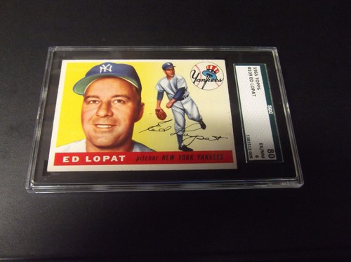 1955 TOPPS BASEBALL CARD #109 ED LOPAT NY YANKEES SGC 6 | eBay