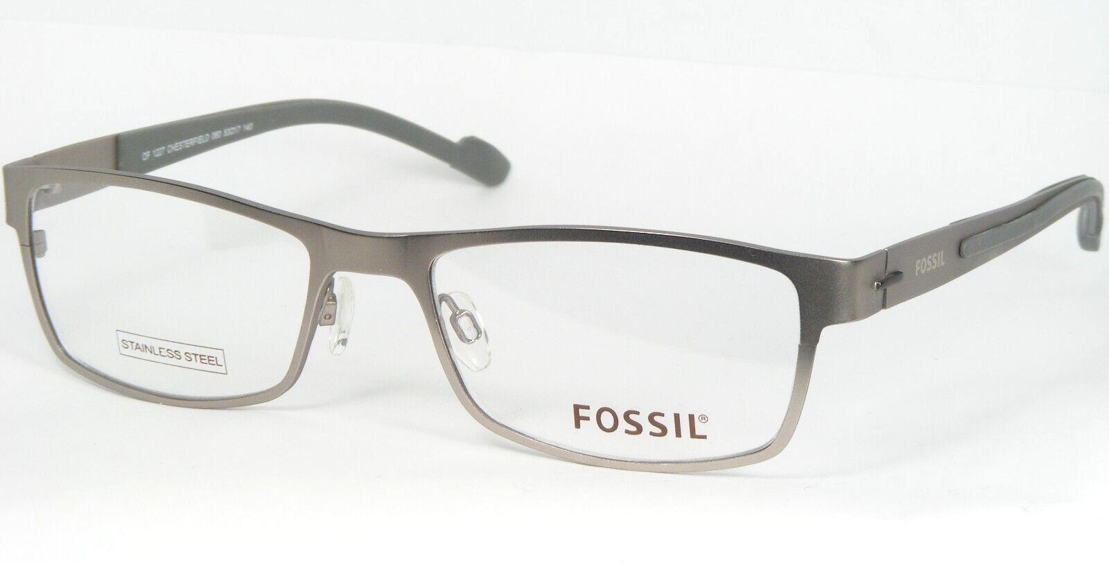 FOSSIL OF 1227 CHESTERFIELD 060 SILVER EYEGLASSES GLASSES FRAME 53-17 ...