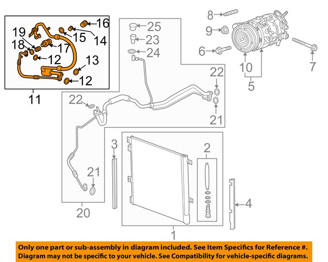 Cadillac GM OEM 17-18 XT5 Air Conditioner-Discharge Hose 84153135 | eBay