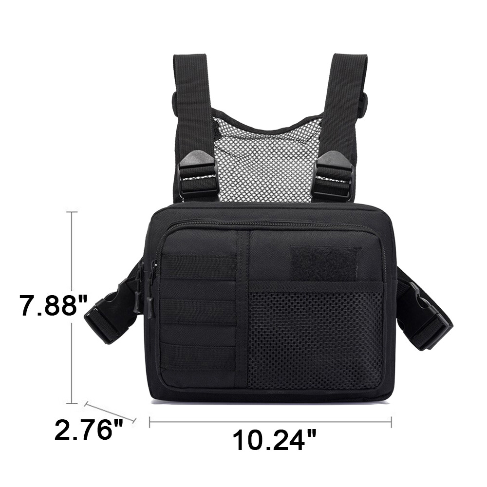 Tactical Combat Chest Rig Bag Front Pouch Recon Pack Sport Protective ...