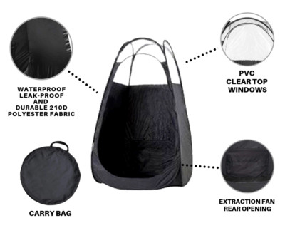 Pop Up Spray Tan Tent & Carry Bag – Portable Fake Tanning Booth Mobile ...