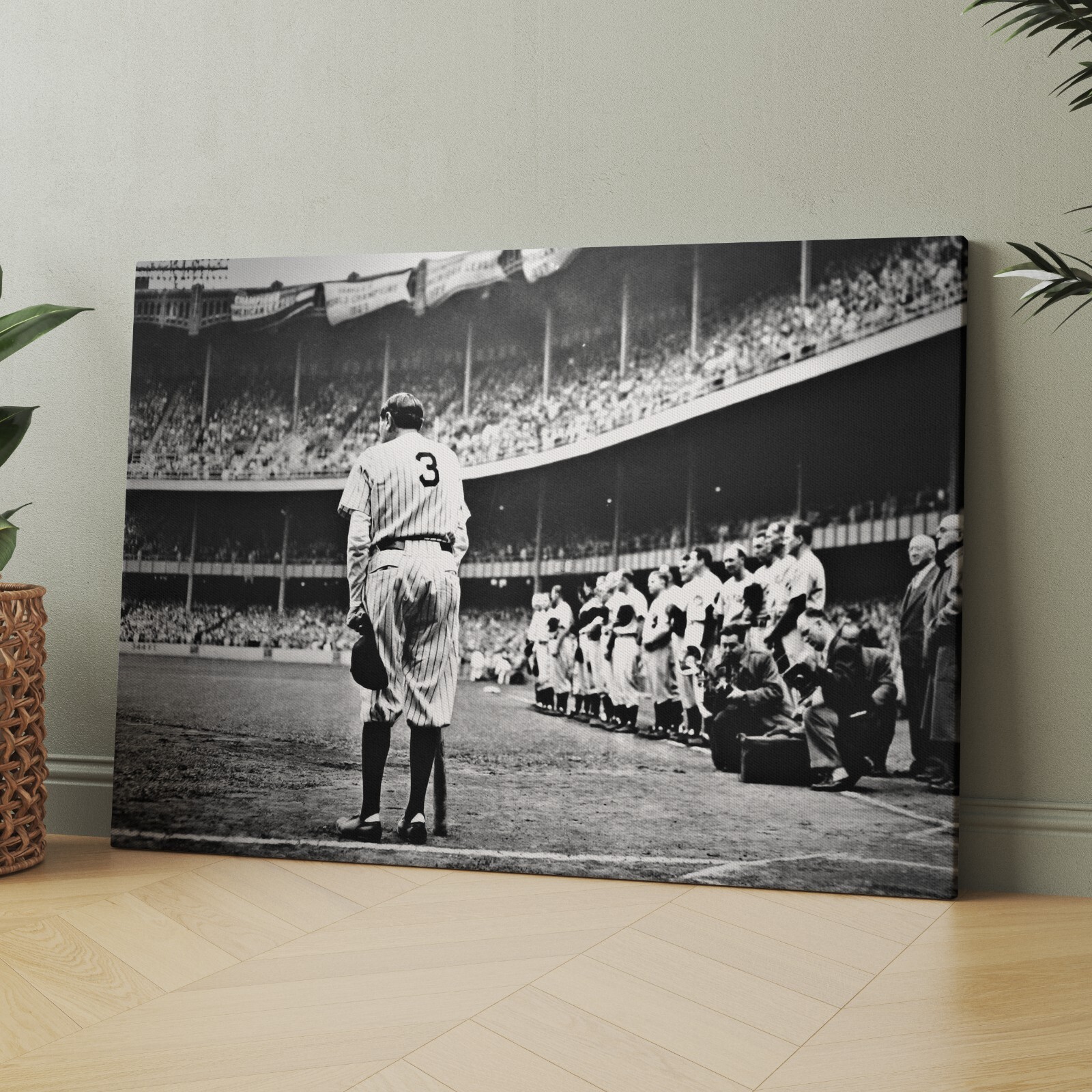 Babe Ruth Last Game 1920s Baseball New York Yankees MLB Canvas Wall Art ...