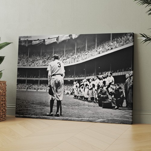 Babe Ruth Last Game 1920s Baseball New York Yankees MLB Canvas Wall Art ...