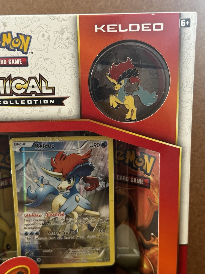 Pokemon 2016 XY Generations Keldeo Mythical Pin Collection Box Sealed ...