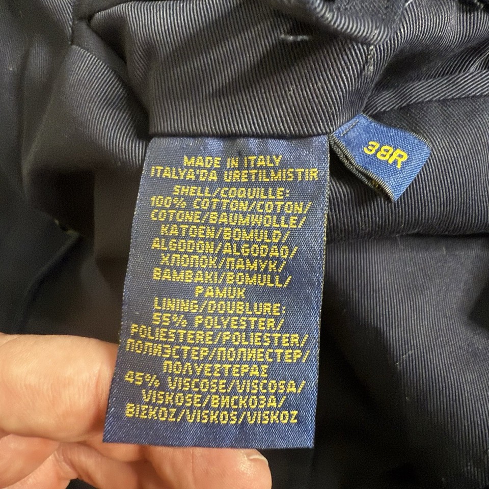 NWT Polo Ralph Lauren Gilmore Sport Coat Cotton Twill Navy Men’s 38R | eBay
