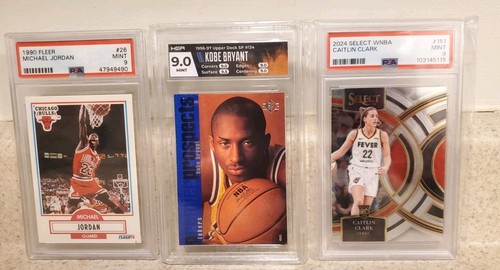 MICHAEL JORDAN KOBE BRYANT CAITLIN CLARK BASKETBALL GRADED CARD RC LOT ...