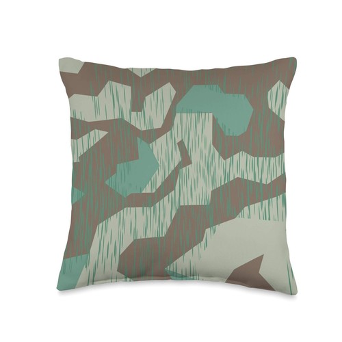 WW2 German Splittertarn Camouflage Pillow, WWII Splittermuster Camo ...