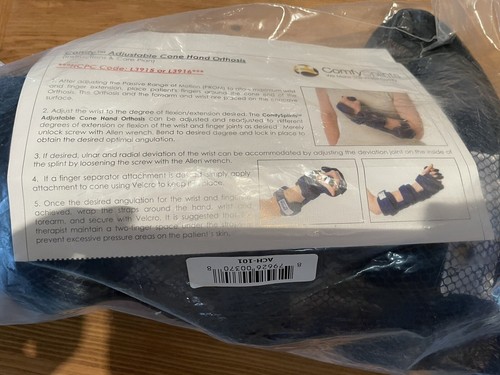 ComfySplints Comfy Splints Adjustable Cone Left Hand ACH-101 Brand New ...