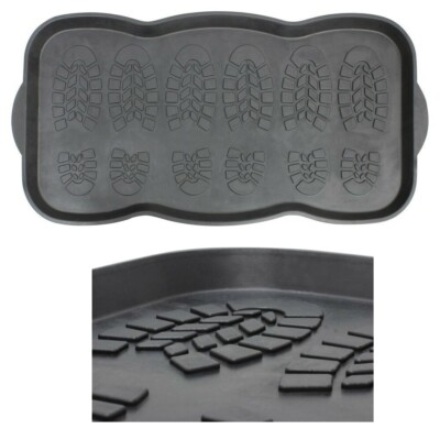 JVL Ox Rubber Boot Tray Mat Shoe Wellie Boot Mat Home Car Boot Tray ...