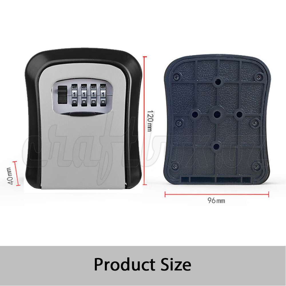 Wall Mounted Combination Lock Key Safe Storage Box Security Home ...