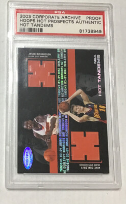 2003-04 Hot Prospects Hot Tandems Jason Richardson Mike Dunleavy Jersey ...
