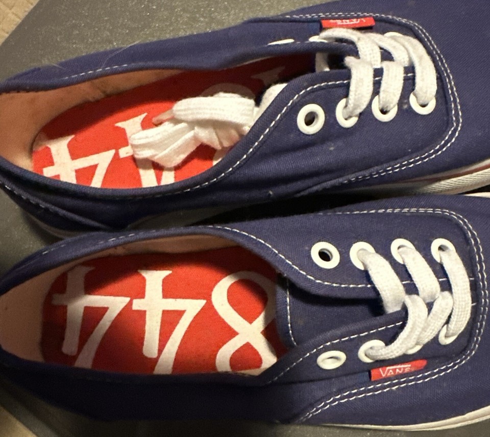 Vans X Pabst Blue Ribbon PBR Beer Limited Red White Blue Shoes W Sz 6 M ...