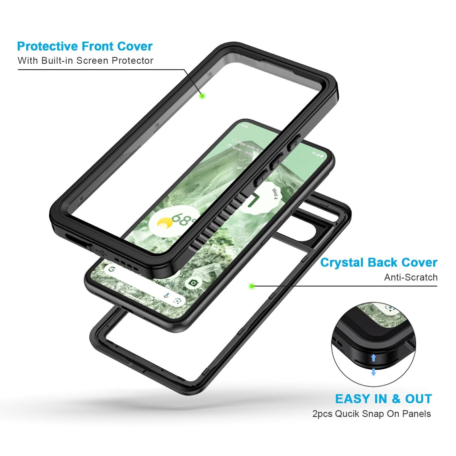 For Google Pixel 7 Pro / 8 / 9 Pro XL Waterproof Case Shockproof Full ...