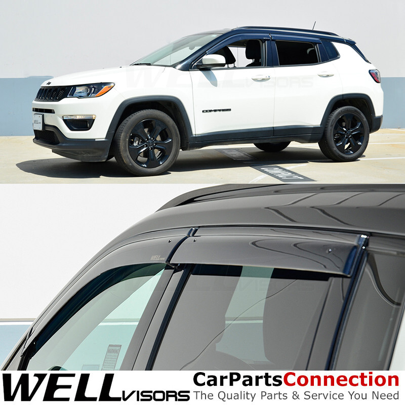 WellVisors Window Visors 2017-2022 For Jeep Compass Sun Visors ...