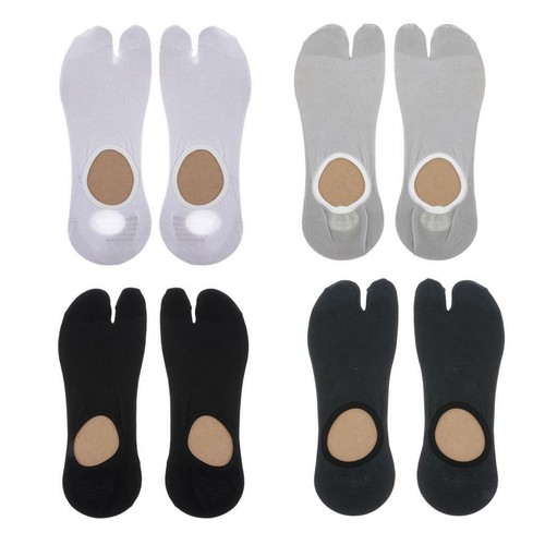 1 Pair Men Anklets Split 2 Toes Flip Flop Tabi Sport Socks Geta Socks ...