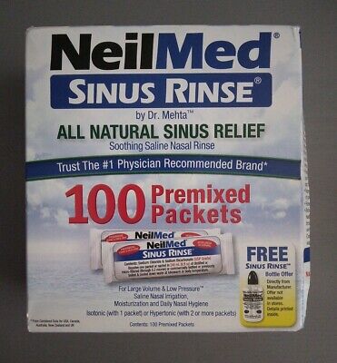 NeilMed Sinus Rinse All Natural Sinus Relief Refill Packets 100 Count ...