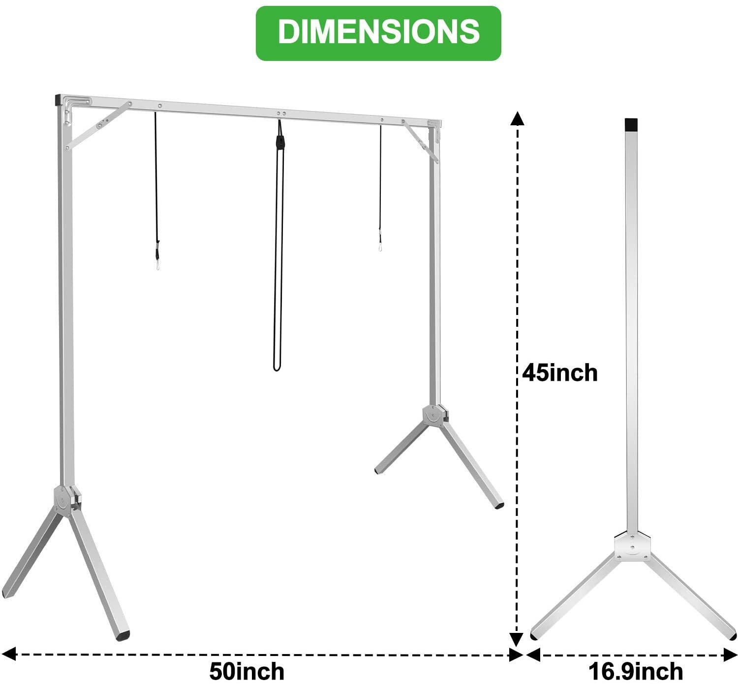 iPower Foldable Grow Light Stand Rack - 4ft (GLJMPSFOLD4) for sale ...