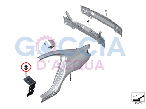 Genuine BMW 5 series G30 F90 M5 G31 Reinforcement plate Rocker Panel ...