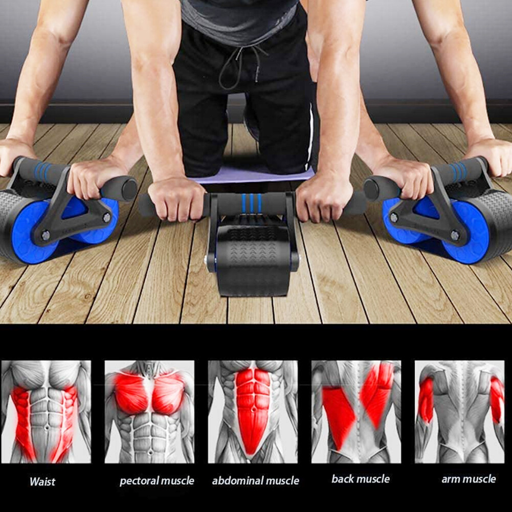Springback Wheels Roller Domestic Abdominal Exerciser Push Up Training ...
