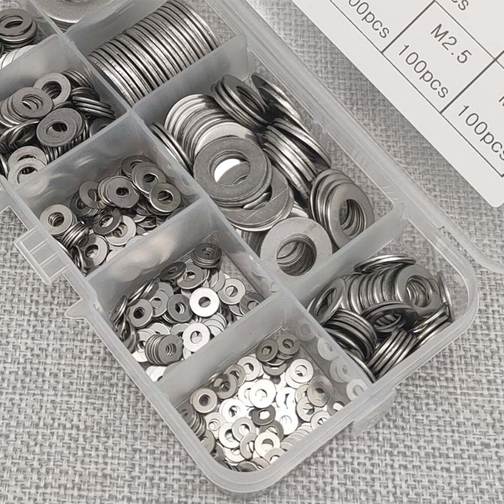 580pcs Home M2-M 12 Stainless Steel Reduce Friction Repair Flat Washer ...